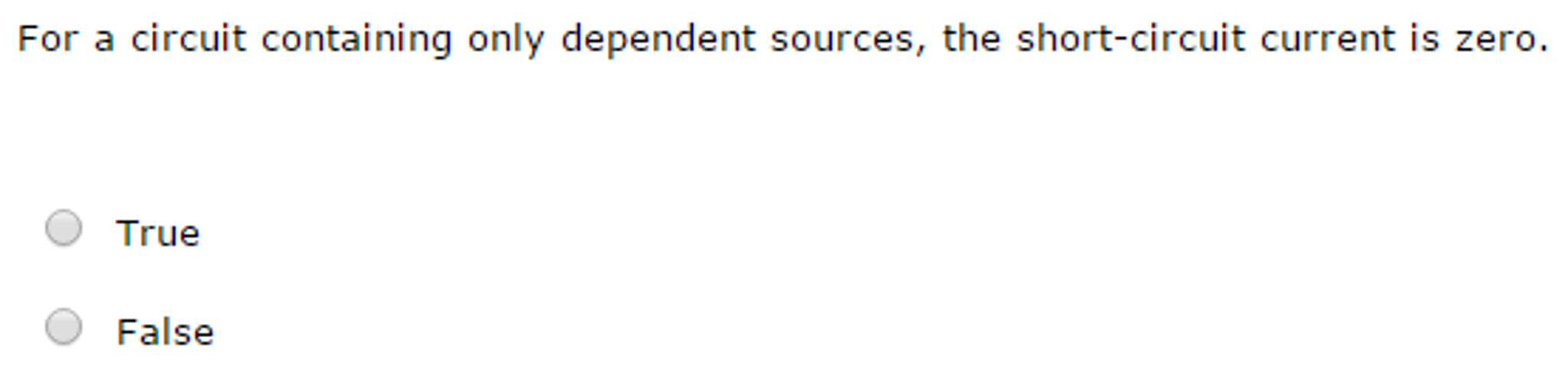 Solved For a circuit containing only dependent sources, the | Chegg.com