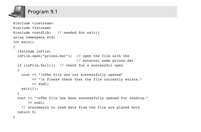 Solved Prog 1) I am attaching program 9.1 from chapter 9 | Chegg.com