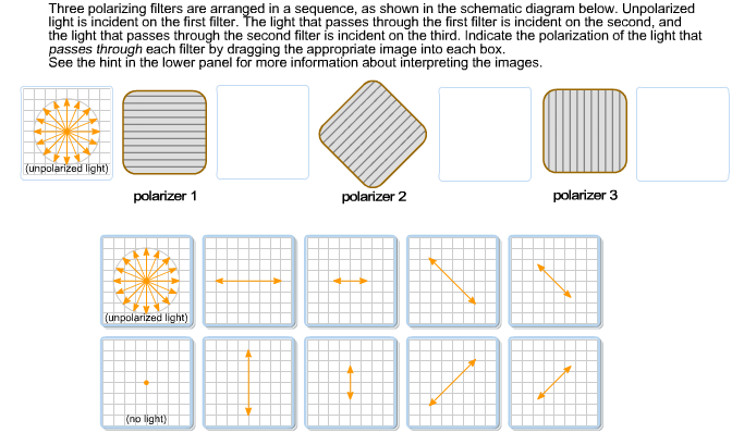 Solved Three polarizing filters are arranged in a sequence, | Chegg.com