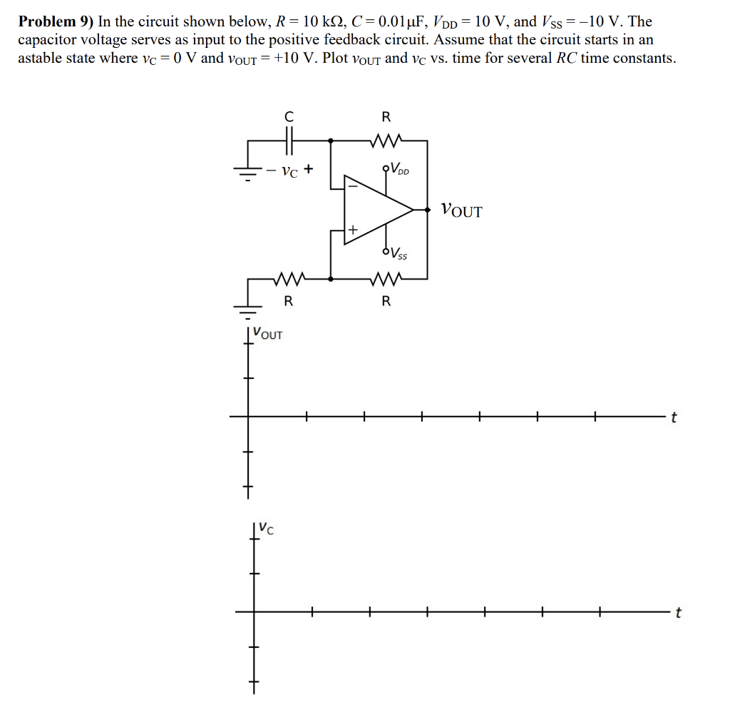 Solved Problem 9) In the circuit shown below, R-10 kQ, | Chegg.com