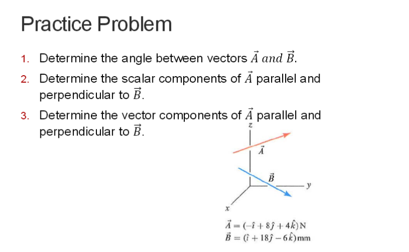 Solved Determine the angle between vectors A and B. | Chegg.com