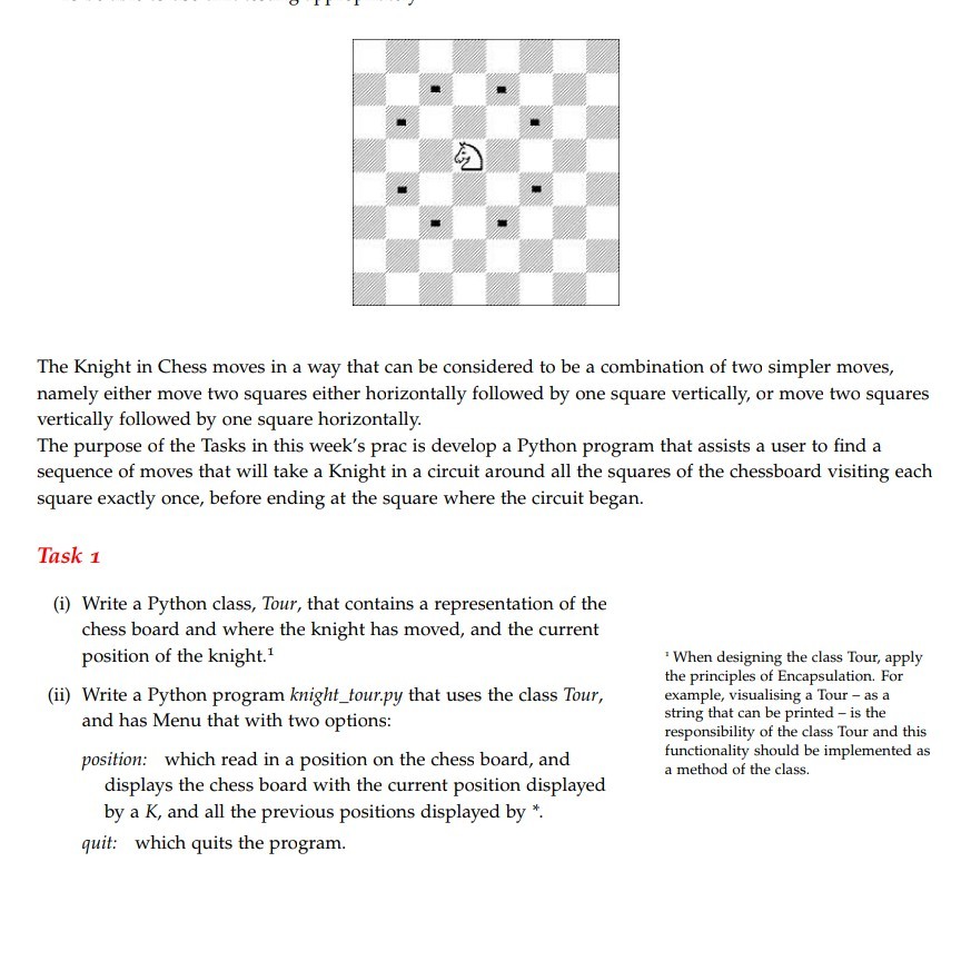 The Knight in Chess moves in a way that can be | Chegg.com