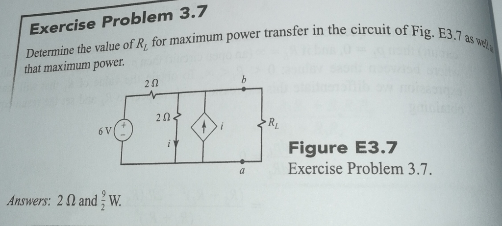 Solved Determine the value of R_L for maximum power transfer | Chegg.com