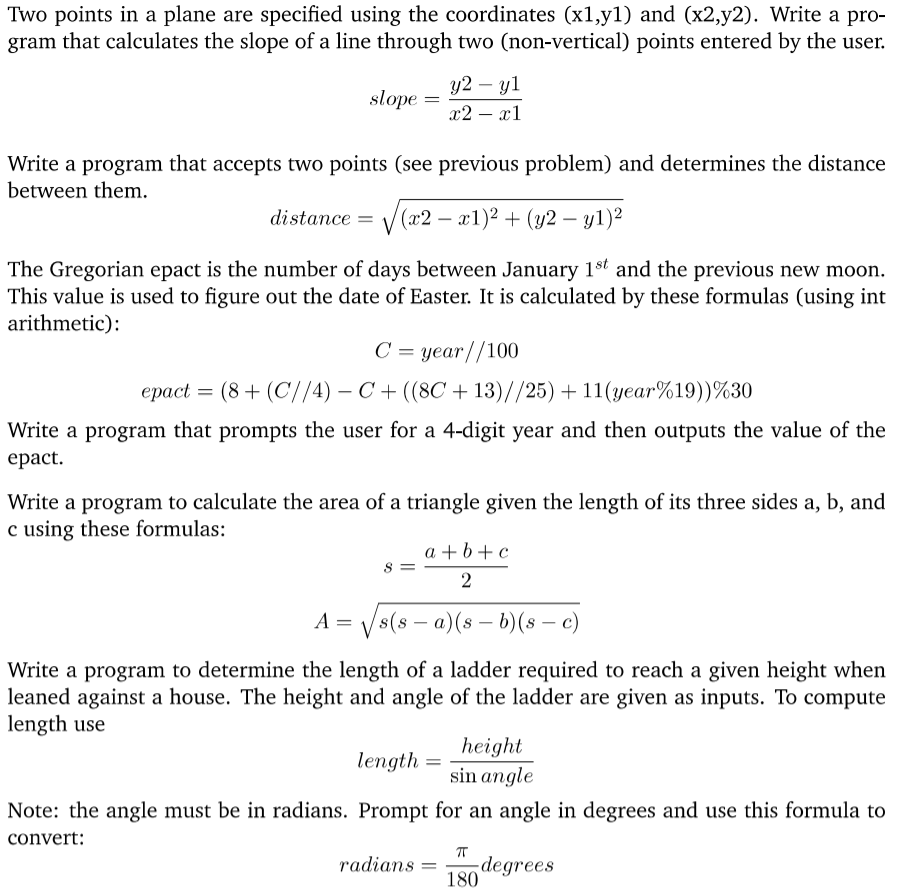 Solved Two points in a plane are specified using the | Chegg.com