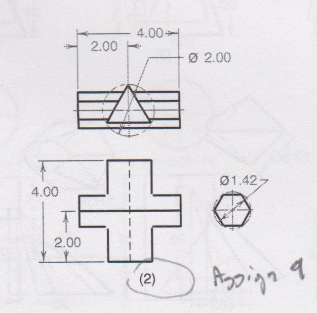 Solved draw the views given . complete the line of | Chegg.com