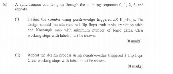 Solved C A Synchronous Counter Goes Through The Counting