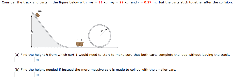 Solved Consider the track and carts in the figure below with | Chegg.com