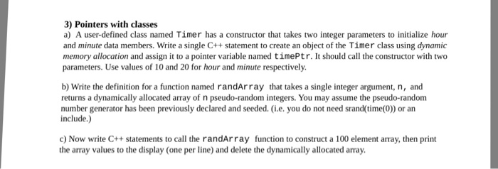 Solved A User Defined Class Named Timer Has A Constructor 2757