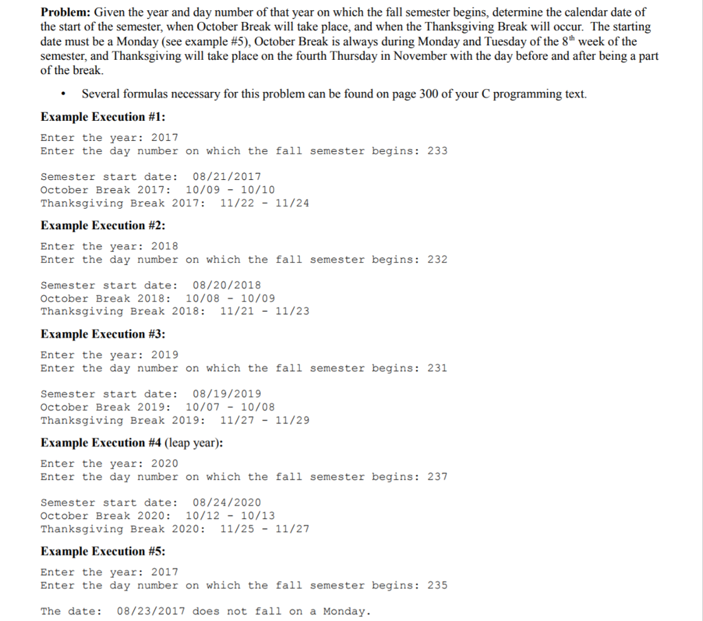 Solved Problem: Given the year and day number of that year | Chegg.com