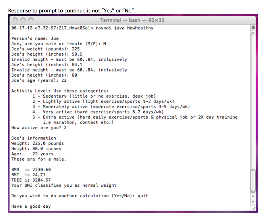 Solved Homework 8-"How Healthy Are You, Again?" Problem This | Chegg.com
