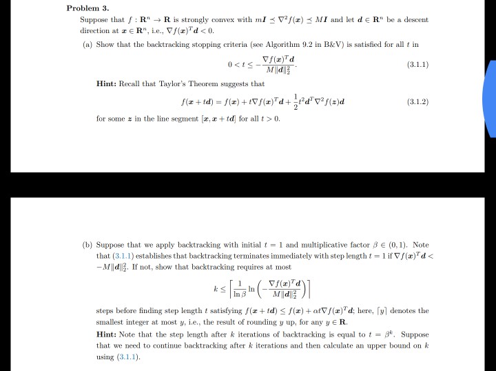 Problem 3 Suppose that f : Rn ? R is strongly convex | Chegg.com