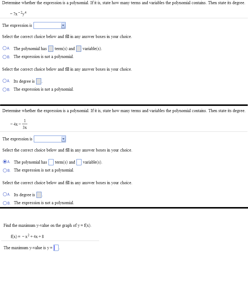 Solved Determine whether the expression is a polynomial. If | Chegg.com