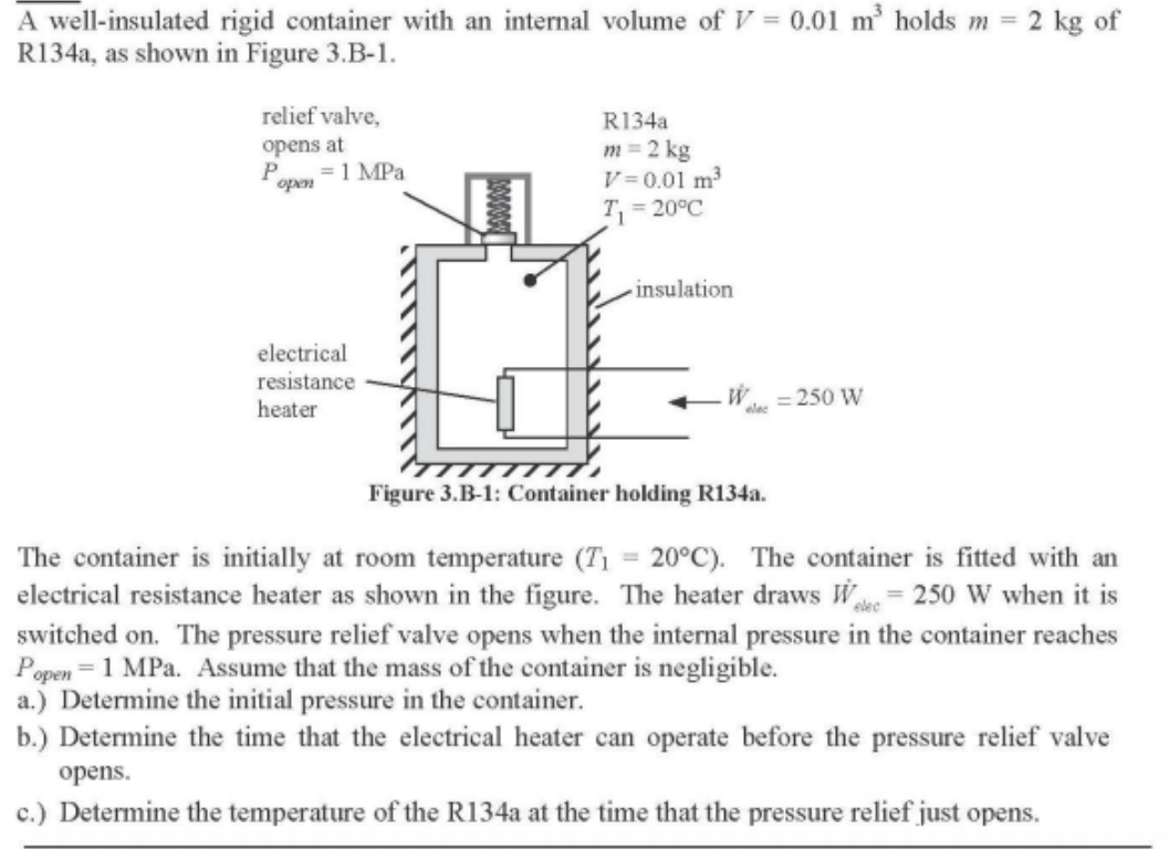 A well-insulated rigid container with an internal | Chegg.com