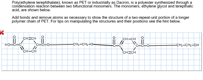 Solved Poly(ethylene terephthalate), known as PET or | Chegg.com