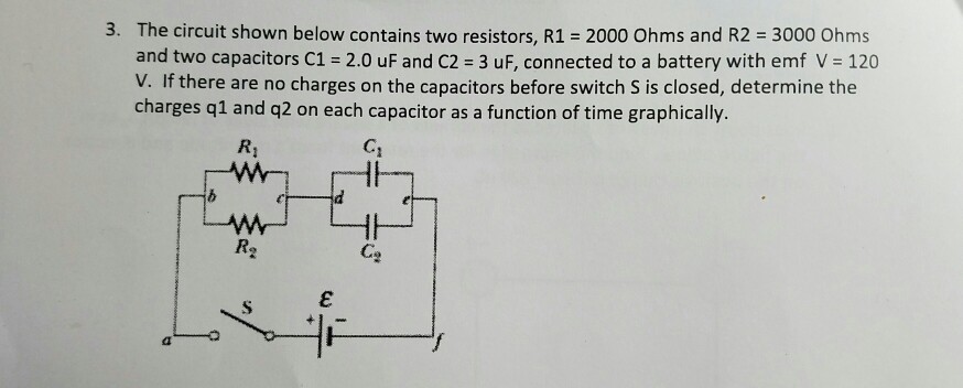 Solved The circuit shown below contains two resistors, R1 = | Chegg.com
