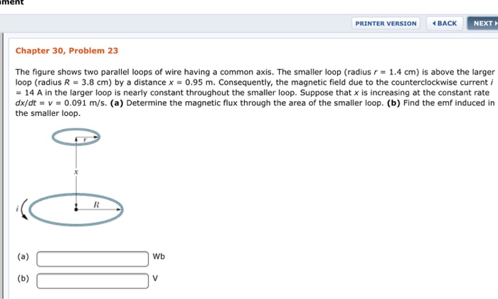 Solved The figure shows two parallel loops of wire having a | Chegg.com