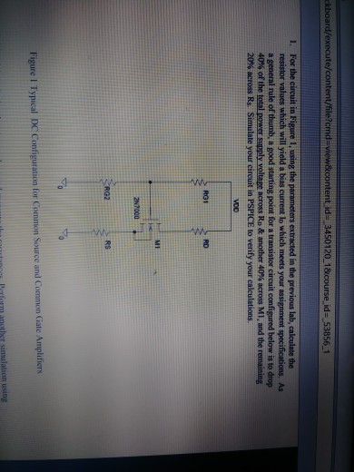 Solved resistor values which will yield a bias current lo | Chegg.com