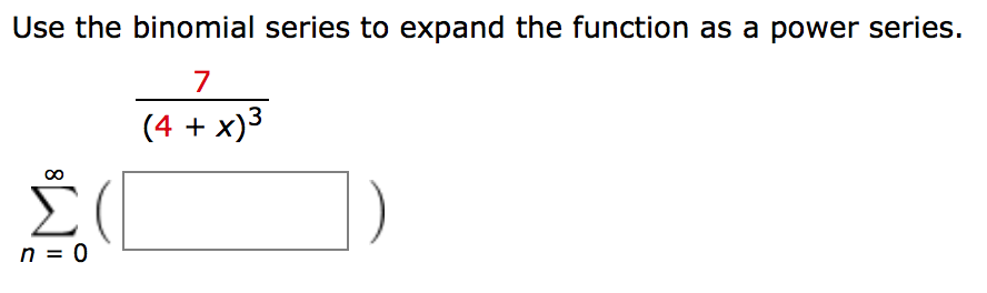 Solved Use the binomial series to expand the function as a | Chegg.com