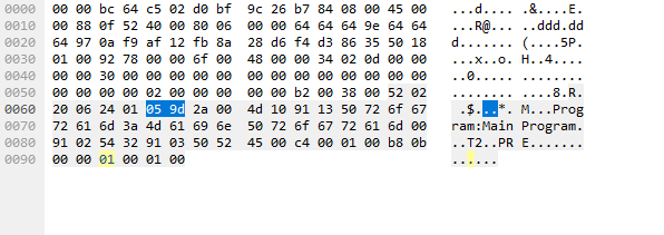 Solved 0000 00 00 bc 64 c5 02 de bf 9c 26 b7 84 08 00 45 | Chegg.com