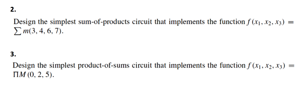Solved Design the simplest sum-of-products circuit that | Chegg.com