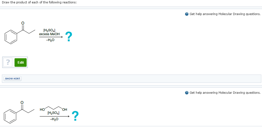 Solved Draw the product of each of the following reactions: | Chegg.com