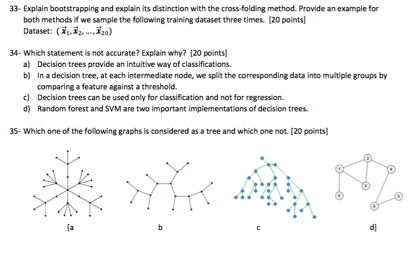 Solved 33- Explain bootstrapping and explain its distinction | Chegg.com