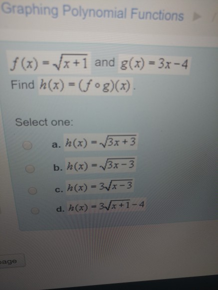 Solved Graphing Polynomial Functions f(x) = Squareroot x + | Chegg.com