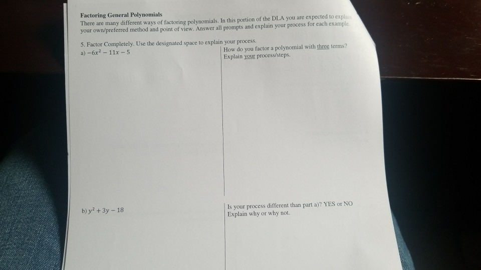 Solved intermediate algebra- factoring polynomials please | Chegg.com