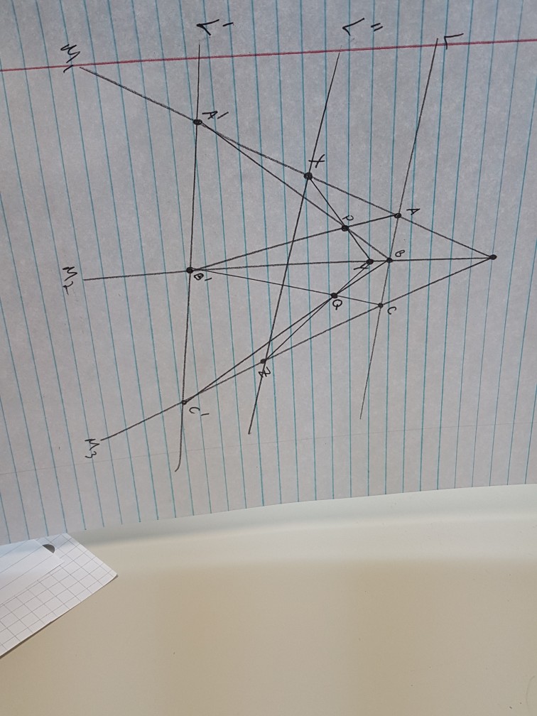 Below I drew the construction describing Desargues | Chegg.com