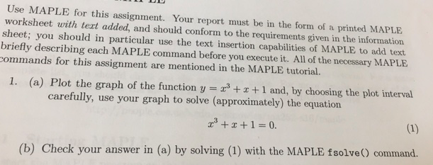 Solved Use MAPLE software. Plot the graph of the function y= | Chegg.com