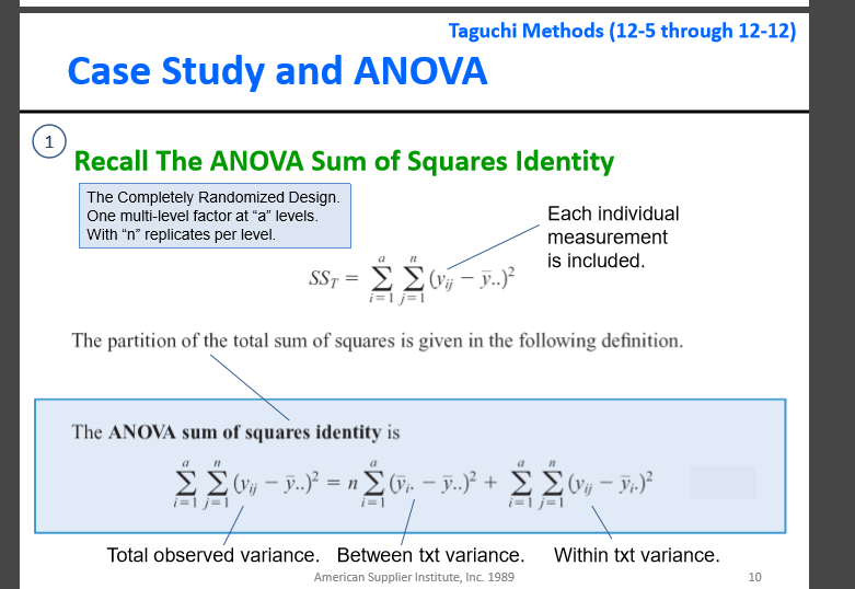 QUESTION 4 Chapter 12-Robust DOE part 7, "Using ANOVA | Chegg.com