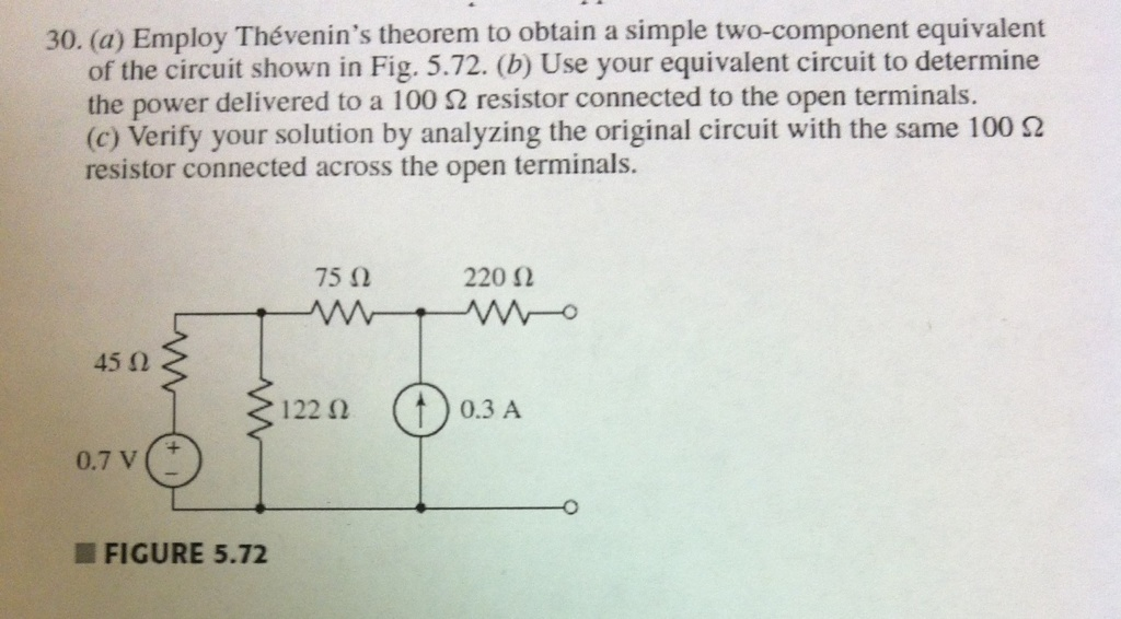 Solved Employ Thevenin's theorem to obtain a simple | Chegg.com