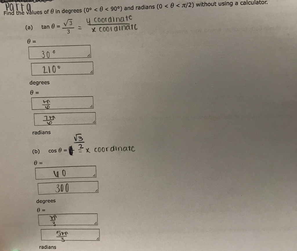 Solved Find the Values of ? in degrees (0°