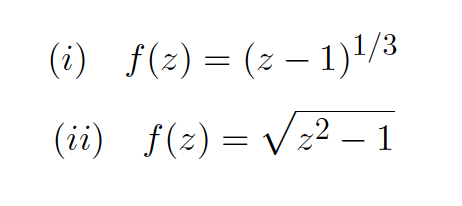 Solved Find the location of the branch points, and give a | Chegg.com