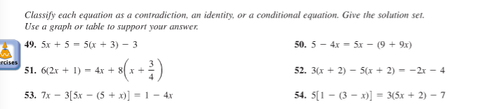 Solved Classify each equation as a contradiction, an | Chegg.com