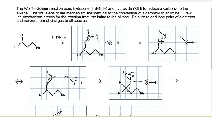 Solved The Wolff-Kishner reaction uses hydrazine and | Chegg.com