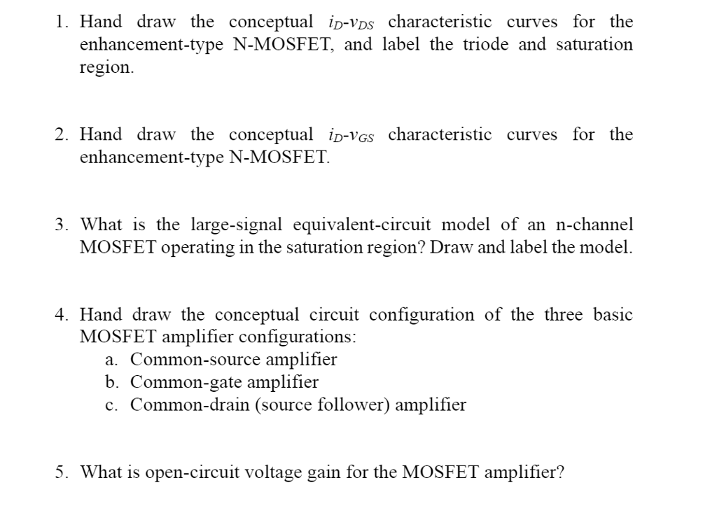 Solved 6 How To Calculate The Voltage Gain From Gate To