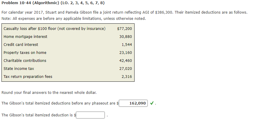 Solved Problem 10-44 (Algorithmic) (LO. 2, 3, 4, 5, 6, 7, 8) | Chegg.com