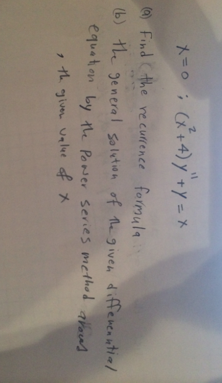 Solved Find the recurrence formula The general solution of | Chegg.com