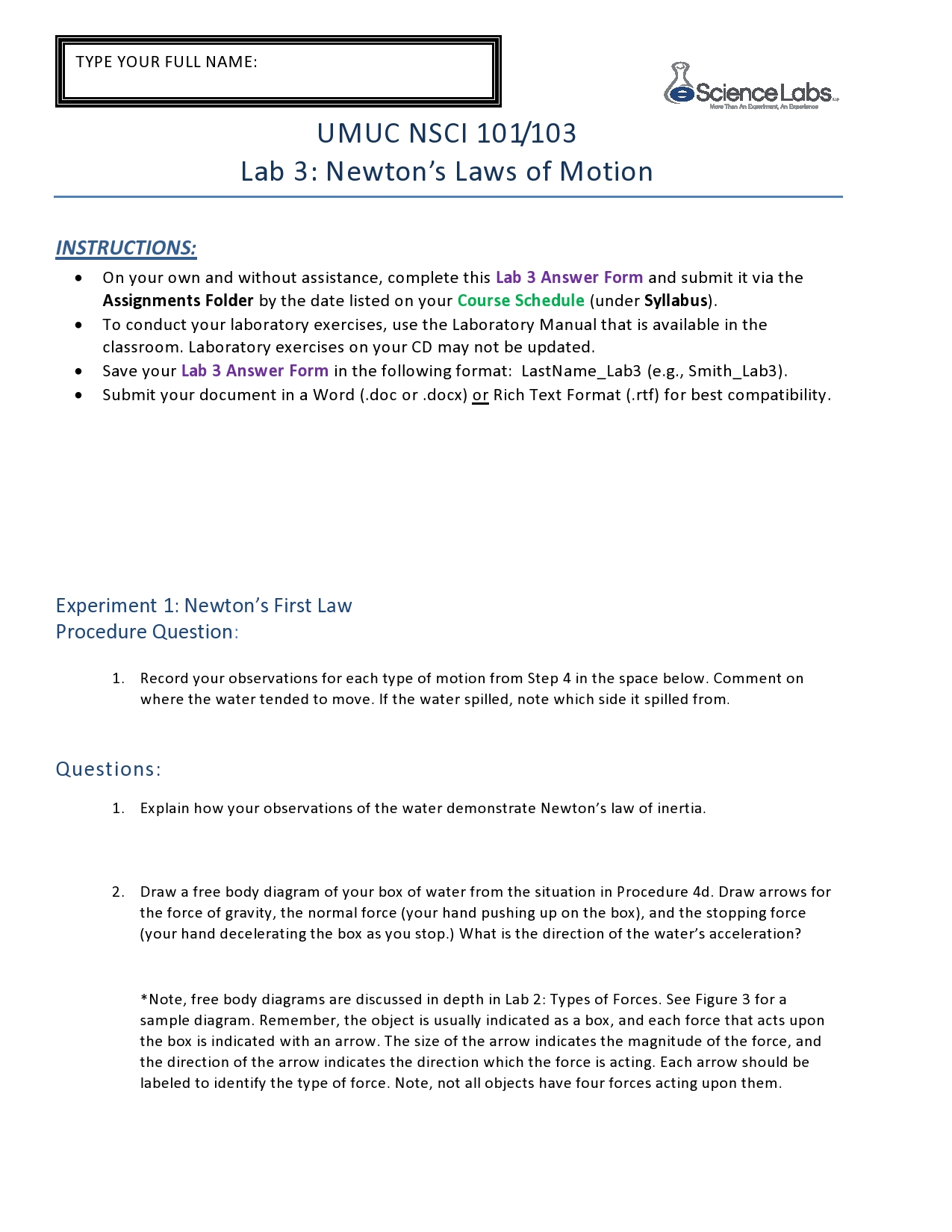 Solved Lab 3: Newton's Laws Concepts to explore: Newton's | Chegg.com