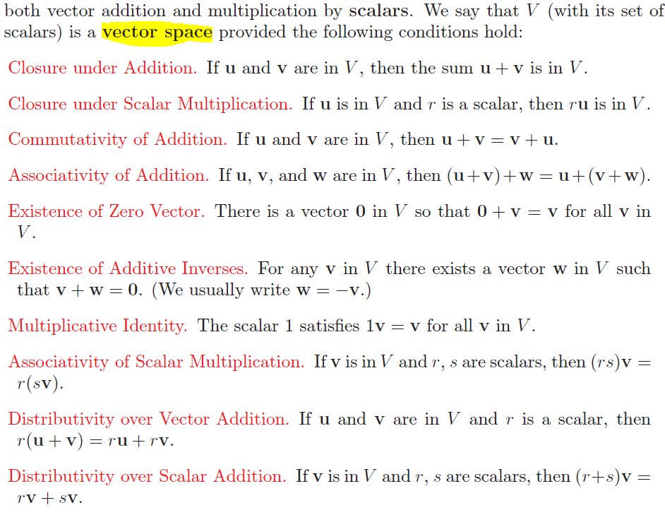 Solved Use The vector space conditions shows below to prove | Chegg.com