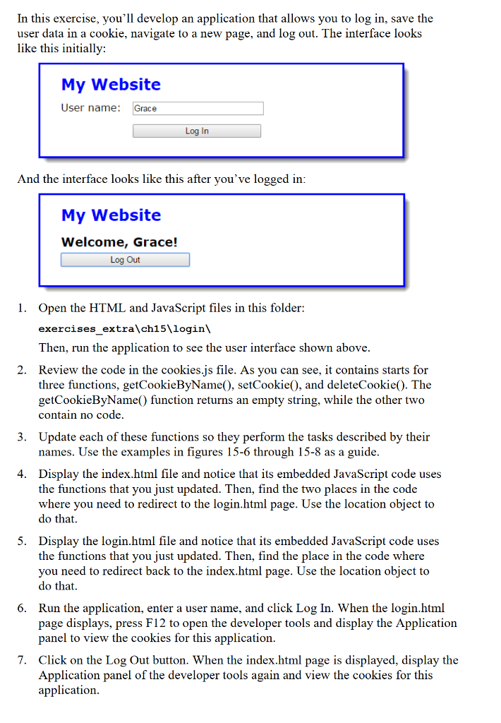 Solved In this exercise, you'll develop an application that | Chegg.com
