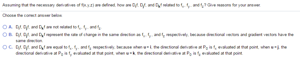 Solved Assuming that the necessary derivatives of f(x, y, z) | Chegg.com