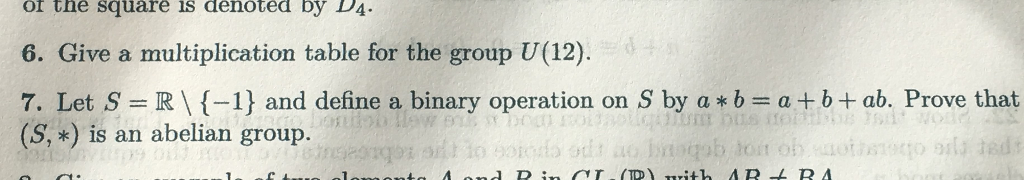 Solved or the square is denoted by D4 6. Give a | Chegg.com