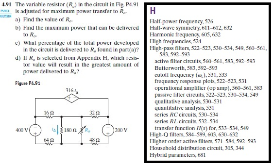 Solved The variable resistor (R_o) in the circuit in Fig. | Chegg.com