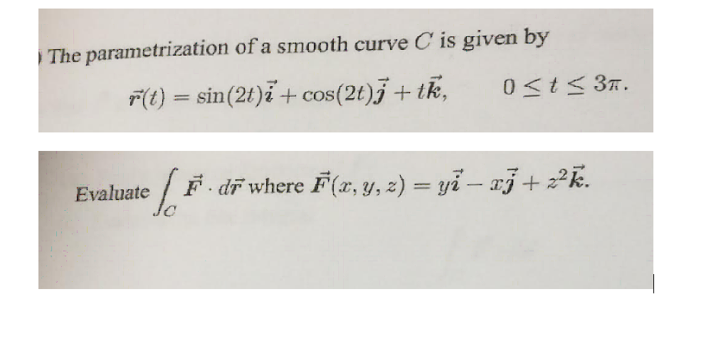 Solved The parametrization of a smooth curve C is given by | Chegg.com