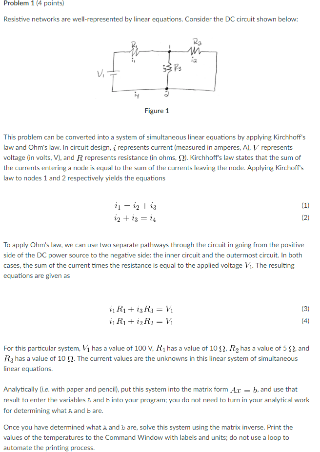 Solved Resistive networks are well-represented by linear | Chegg.com