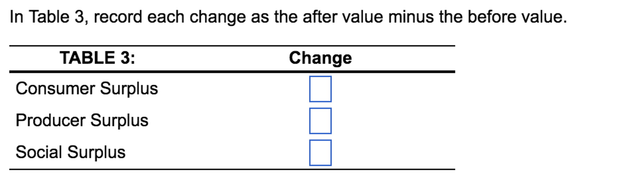 Solved In Table 6, record each change as the enter value | Chegg.com