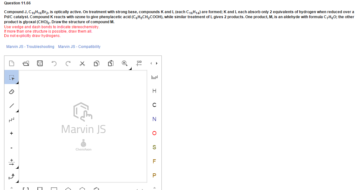 Solved Compound J, C16H16Br2, is optically active. On | Chegg.com