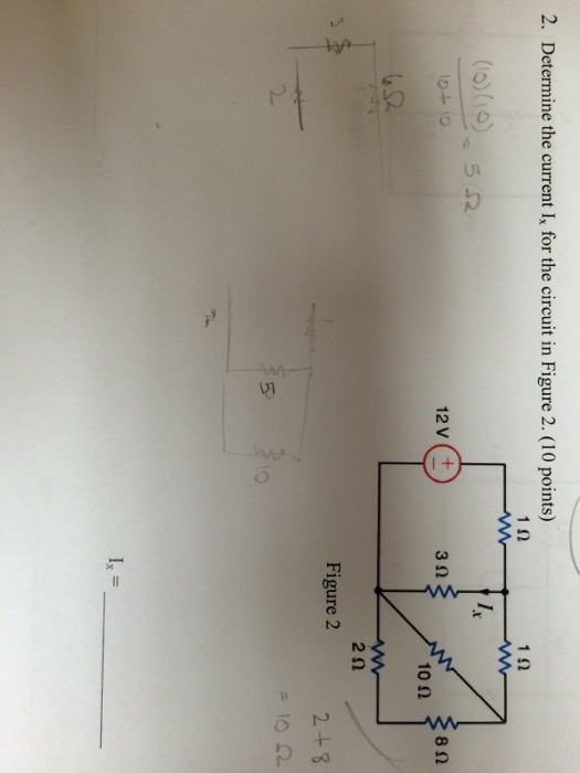 Solved 2. Determine the current Ix for the circuit in Figure | Chegg.com